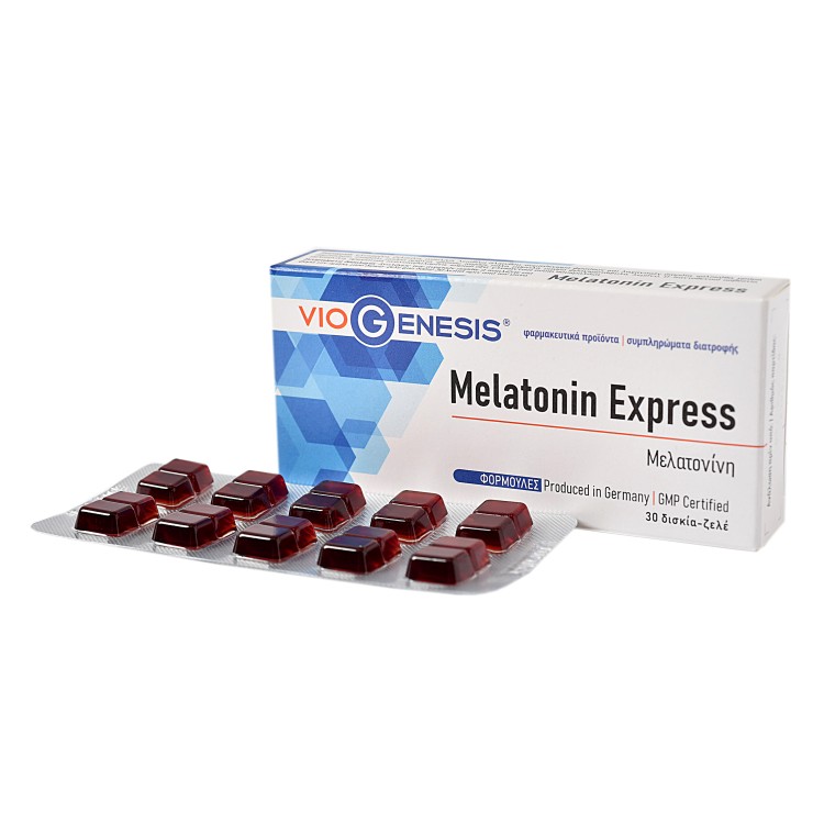 VIOGENESIS MELATONIN EXPRESS (ΜΕΛΑΤΟΝΙΝΗ ΣΕ ΥΠΟΓΛΩΣΣΙΑ ΖΕΛΕΔΑΚΙΑ) 30 ...