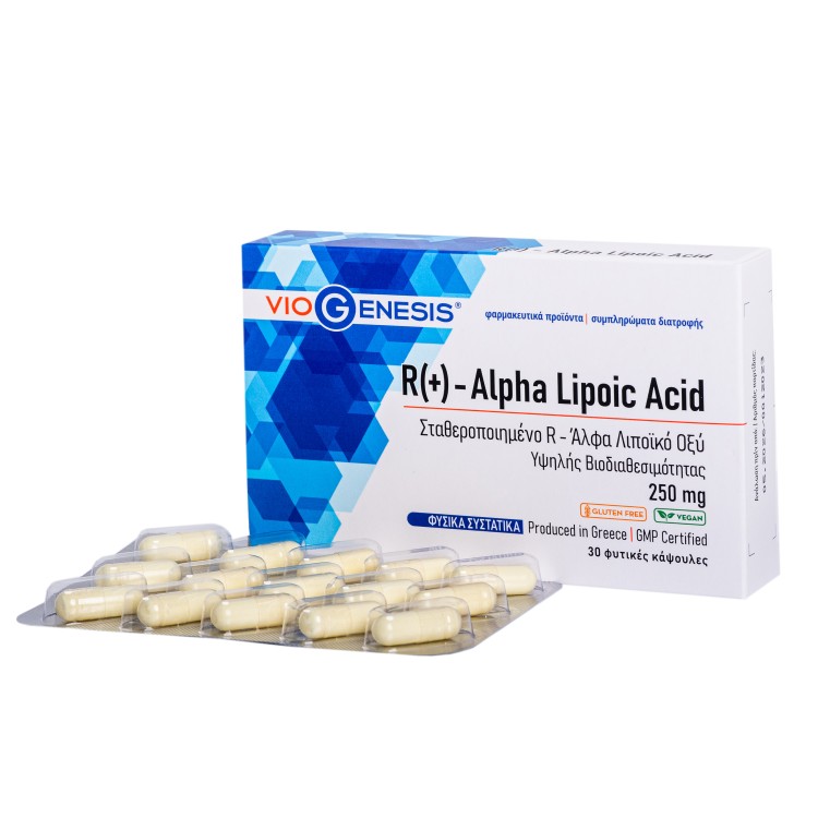 VIOGENESIS R(+) - ALPHA LIPOIC ACID (R-ΑΛΦΑ ΛΟΠΟΪΚΟ ΟΞΥ) 30caps